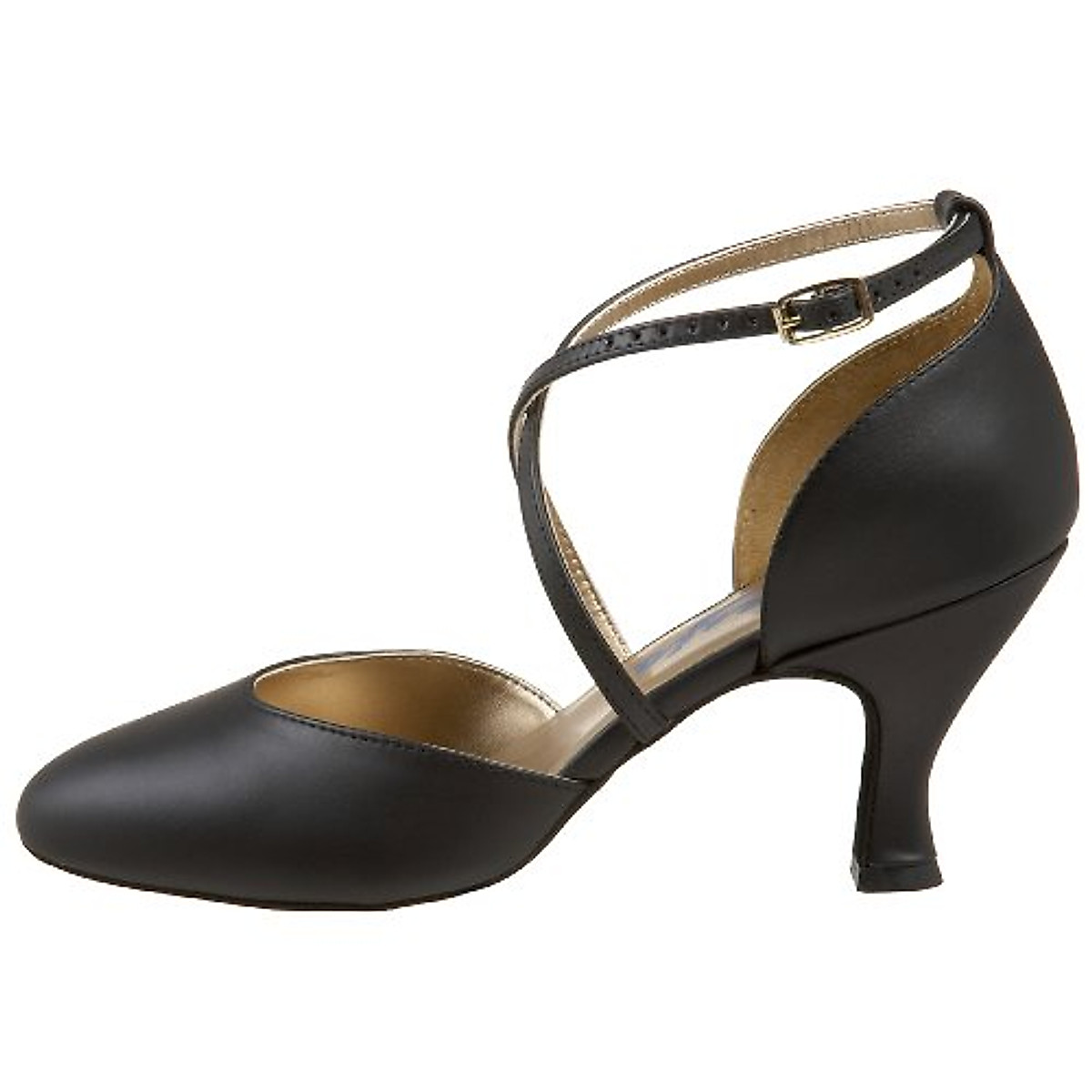 Capezio Women's X-Strap Pump, Black, 8.5 M US