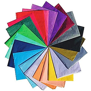UNIQOOO 200 Sheets 20 Color Gift Tissue Paper Bulk, Assorted Rainbow Mix, for Gift Bags Box Gift Wrapping Crafts Project, Wedding Birthday Party Favors,Shredded Fill,Pi–ata,Pompom,Confetti,20X26 Inch