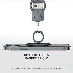 YOWZA Magsafe Grip Magnetic Phone Ring Holder for iPhone 13/12 Adjustable Finger Ring Grip Compatible with Mag Safe Accessories Removable and Wireless Charging Compatible Magsafe