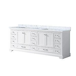 Bell+Modern Tybee 84 in. W x 22 in. D White Double Bath Vanity and Cultured Marble Top