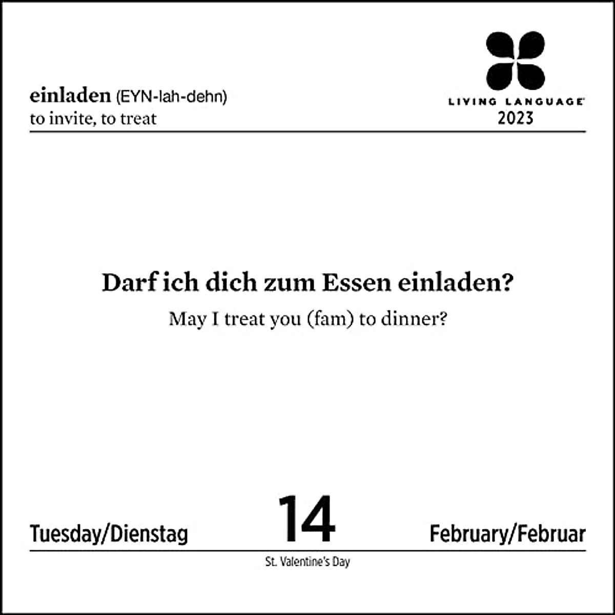 Living Language: German 2023 Day-to-Day Calendar: Daily Phrase & Culture