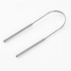 LoveAloe Durable Tongue Cleaning Brush Metal Travel Portable Food Scraper For Adults Keep Teeth Healthy