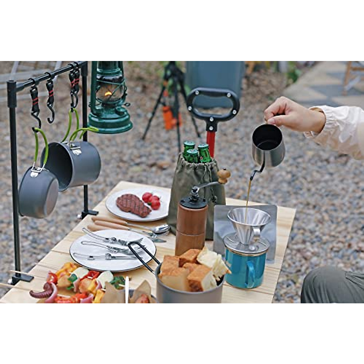 Utility Folding Wagon Garden Carts with Wood Roll Table, Heavy Duty Wagon Shopping Cart for Sports Outdoor Camping Fishing (with Wood Roll Table)