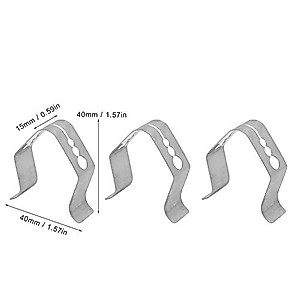 Miskall Grill Thermometer Probe Clip Holder, 3Pcs Kitchen BBQ Grill Accessory Stainless Steel 3-Holes Barbecue Probe Fixing Clip Holders