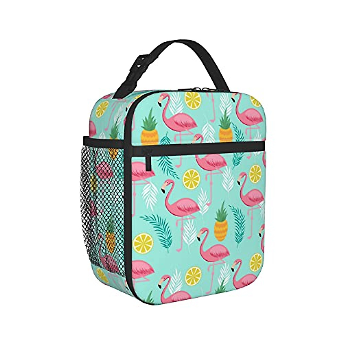 Insulated Lunch Box for Men and Women, Portable and Reusable Lunch Bag for Office Work and Picnic, Flamingo