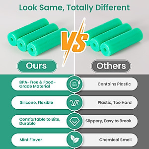 Aligner Chewies for Invisalign Aligners - Mint Scented (20Pcs Chewies) and 2 Aligner Removal Tools