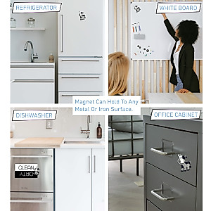 Aqua79 Cow Sparkling Refrigerator Magnet - Silver Sparkling Charm Rhinestones Crystals, Cute Sparkly Farm Animal Magnet for Kitchen Door Fridge, Cool Home and Office Novelty Decor - 1.5 Inches