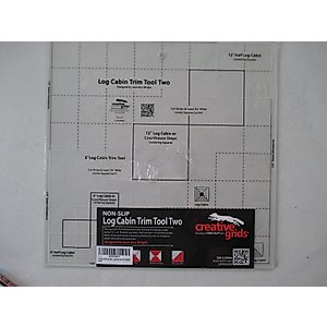 Creative Grids Log Cabin Trim Tool Two 6in & 12in Blocks Quilt Ruler - CGRJAW2