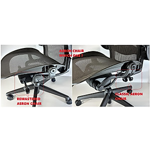ERGOKING Headrest Compatible with Herman Miller Aeron Remastered Fully Adjustable Height & Tilt, Removable Coat Hanger Graphite Frame, Graphite Mesh