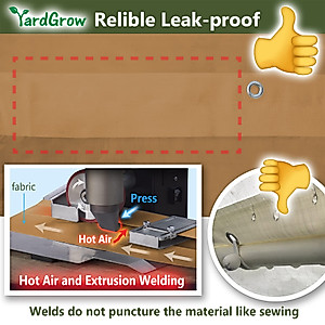 YardGrow 12x20ft Carport Canopy Replacement Cover Garage Tent Tarp Waterproof & UV Protected with Bungees, Frame Not Included (Tan)