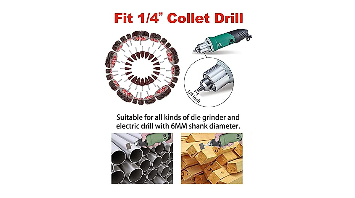 40-Pack Abrasive Flap Wheel Set for Sanding & Grinding | Rocaris