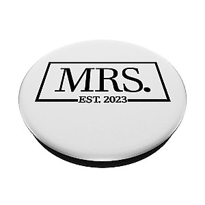 Mrs. Est. 2023 Married Couple Wife Husband Mr Wedding Mrs. PopSockets Swappable PopGrip