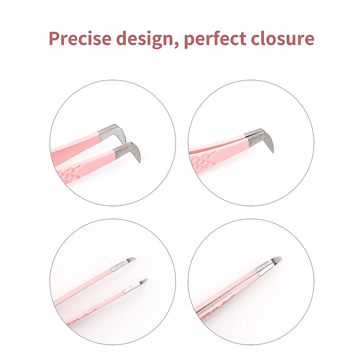 Lash Tweezers for Eyelash Extensions for Volume and Lighter Mega Volume Fans Professional Precision Stainless Steel Lash Extension Tweezers Curved Boot Angled Tips