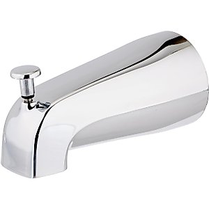 EZ-FLO 5-3/8 Inch Zinc Bath Tub Diverter Spout, 1/2 Inch IPS Pipe, Chrome, 15083