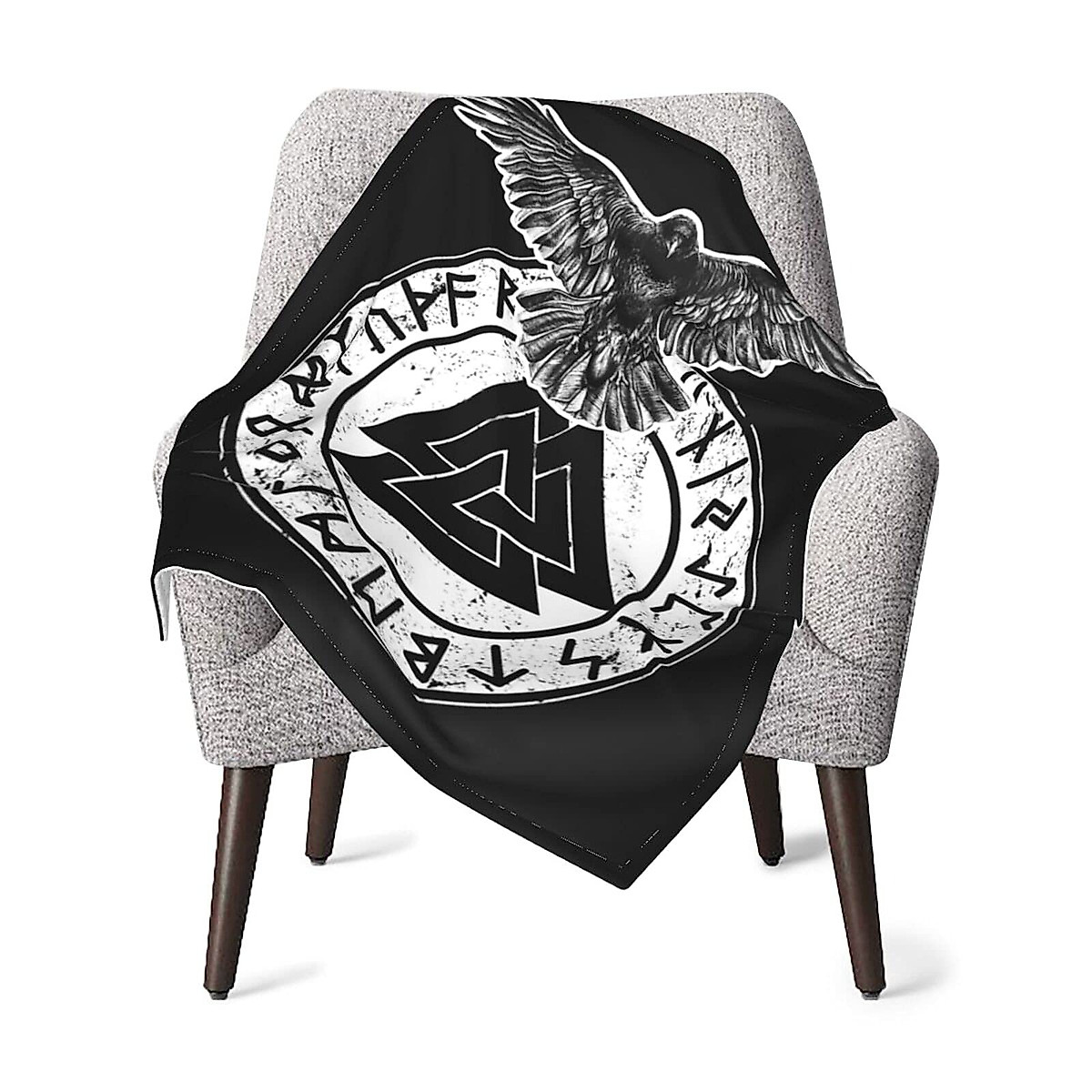 TPOKIM Lightweight Silky Cozy Warm Odin Thor God of Hammers Viking Fleece Baby Receiving Blanket Unisex for Stroller, Crib, Newborns,Baby Shower, Carseat 30x40Inch