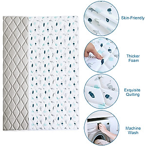 Premium Foam Baby Play Mat 71" X 59", Extra Large Activity Playmat for Babies and Toddlers, Baby Mat for Floor, Non Slip Cushioned Baby Play Mats for Floor, Kids Play Mat for Playpen Easy Clean, Whale