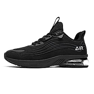 IIV Mens Air Running Shoes Casual Tennis Athletic Gym Lightweight Fashion Sneakers AllBlack US 10