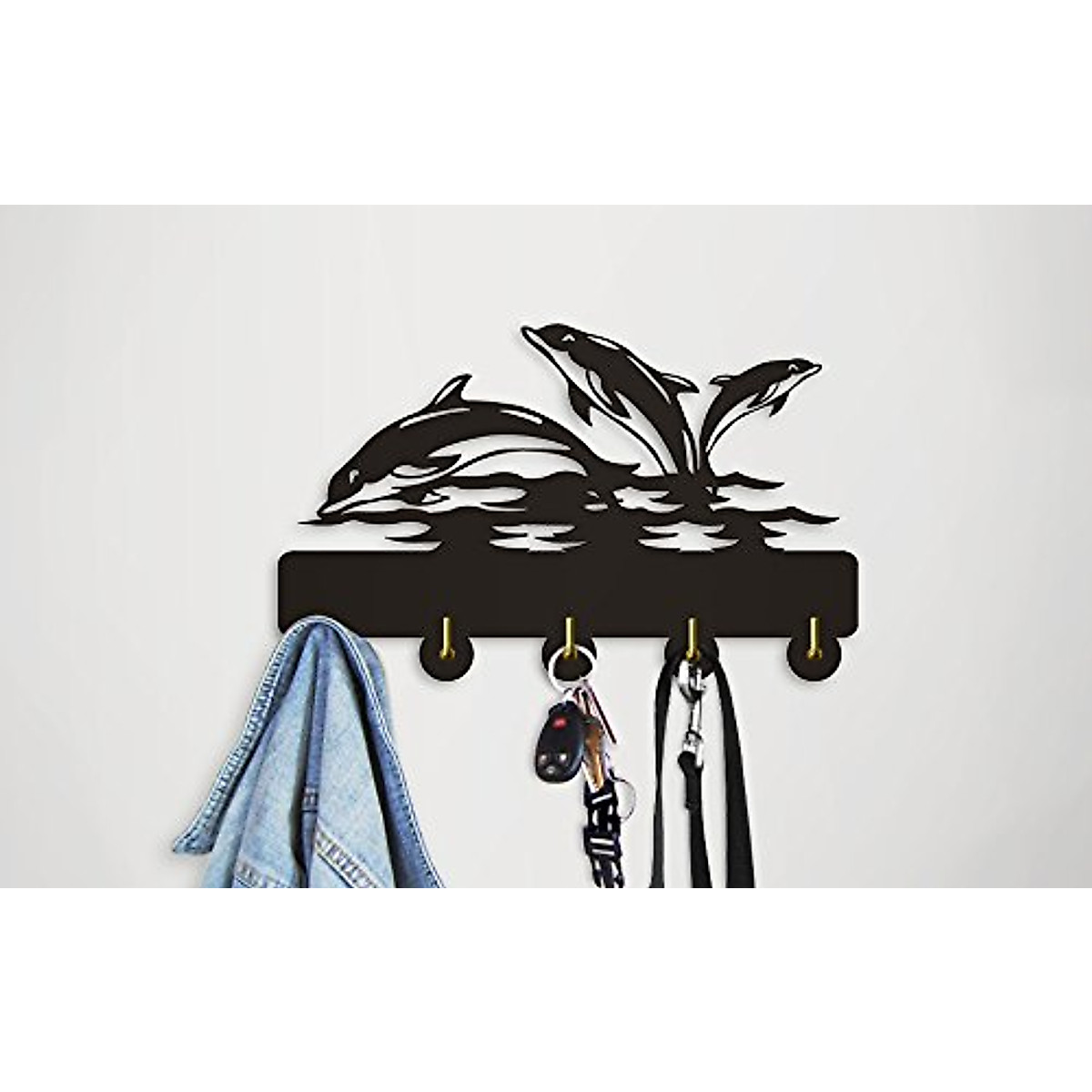 The Geeky Days Dolphin Sign Shape Design Key Hanger Key Hooks Rack Ocean Towel Coat Wall Hook Bathroom Decor Modern Wall Hook Unique Vintage Hook
