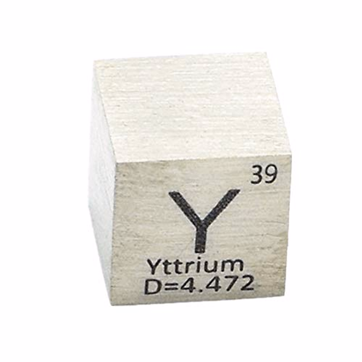 10mm Yttrium Element Cube for Element Collection 0.39" Y Density Cube Periodic Table Collect DIYs Biz Gift