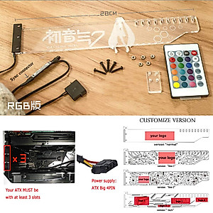 Personalized RGB Graphics Card Brace Support Aura 12V SYNC GPU Bracket - Yosy Customizable Acrylic GPU Suppport Rack Holder with Remote Control, Universal (Republic of Games)