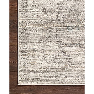 Magnolia Home by Joanna Gaines x Loloi Millie Collection MIE-01 Silver / Dove 7'-10" x 10' Area Rug