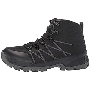 Propét Men's Traverse Hiking Boot, Black/Dark Grey, 09H 3E US