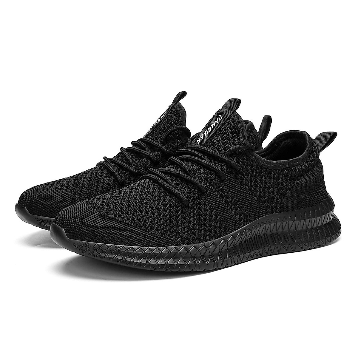 FUJEAK Women Walking Shoes Athletic Casual Road Running Breathable Fashion Sneakers Gym Tennis Lace Up Comfortable Lightweight Shoes A Black