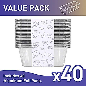 Geesta 40 Pack Blackstone Grease Cup Liners Aluminum Foil Drip Pan Compatible with 28 & 36 & 30 & 22 & 17 Inch Blackstone Griddles, Grill Grease Tray Blackstone Griddle Accessories