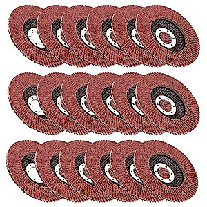 20 Pack 4-1/2 Inch Flap Disc 60 Grit Grinder Sanding Disc 4.5 Inch Grinding Wheels and Sanding Discs for Angle Grinder, Type #27 Aluminum Oxide Abrasives Flap Sanding Wheels (4-1/2" x 7/8")