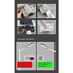 BLHKBAIKB Solar Street Light LED Outdoor Light,Dusk to Dawn Solar Driven Remote Control Motion Sensor Waterproof Suitable for Yard Yard Garden Street Basketball Court