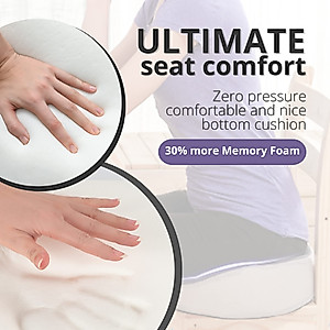 Seat Cushions for Office Chairs - car seat Cushion - Tailbone Pain Relief- Memory Foam Orthopedic Seat Cushion- Chair Driver seat Cushion- Coccyx Cushion - Back Pain Relief Chair