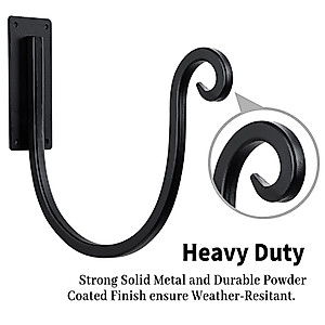 JUNSHUO Hose Holder Wall Mount （Metal/8-Inch） Heavy-Duty Garden Hose Hanger Outdoor, Hand-Forged Hose Rack Mount