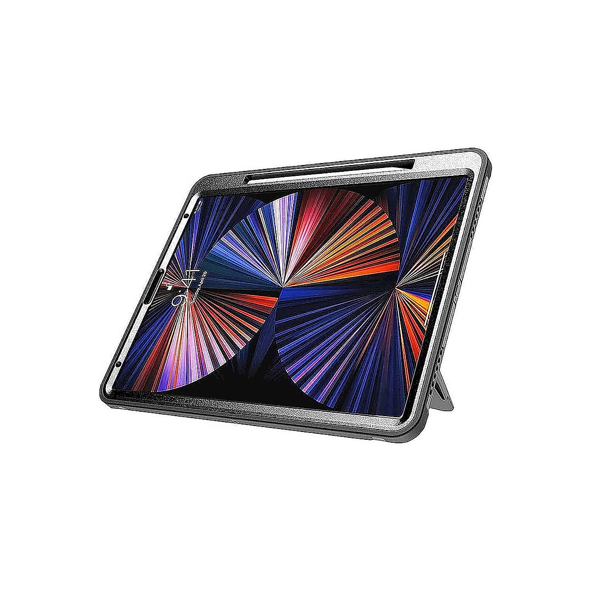 SaharaCase Protection Hand Strap Series Case for Apple iPad Pro 12.9" (4th, 5th, and 6th Gen 2020-2022) – Shockproof Bumper, Rugged Protection, Antislip, Integrated Kickstand – Black