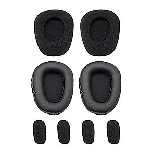 Blucoil EPMC-B550XT Replacement Ear Pad Cushions and Microphone Windscreens Kit for Blueparrott B550-XT Headset