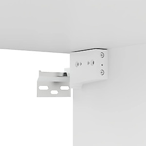 BULANED Fire Place Tv Stand,Home Stand White,Tv Wall Units for Living Room,4 Piece TV Cabinet Set White Engineered Wood