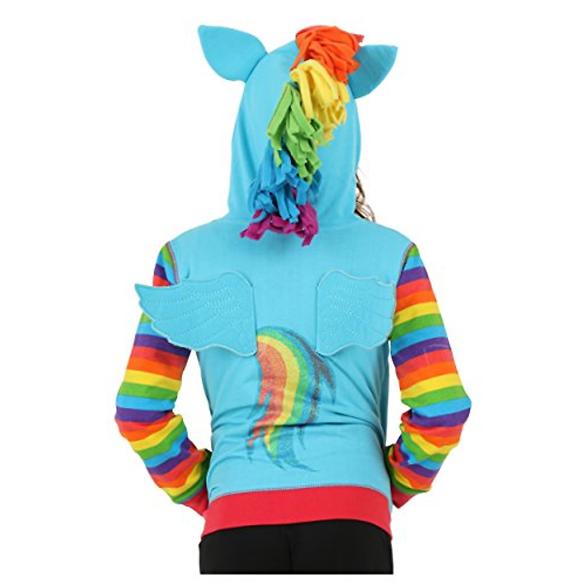 My Little Pony Little Girls Zip-up Hoodie, Rainbow Dash, Medium (5/6)