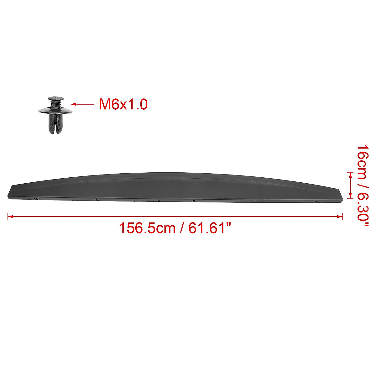 X AUTOHAUX 55372052AH Tailgate Cap Lip Spoiler Protector Cover Replacement for Dodge for Ram 1500 for Ram 1500