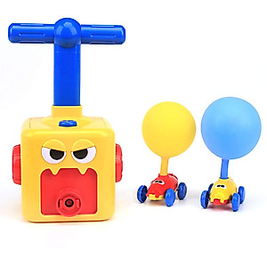 LiKee Balloon Powered Cars Balloon Racers with Manual Balloon Pump for Kids Boys Girls 3+ and Classroom (Black Bird)