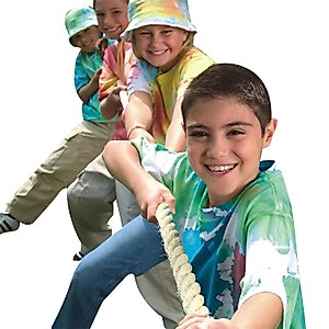 S&S Worldwide Tug of War Rope. 50' Long Rope is Suitable for up to 24 Adults or 30 Kids. Deluxe Rope Features an Anchorman Loop at Each End. for Camp, Field Day, Family Reunions and More.