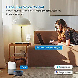 DEWENWILS Smart Plug with Energy Monitoring, 15A Mini WiFi Smart Outlet Compatible with Alexa & Google Home, APP Remote Control, 2.4 GHz WiFi Only, FCC Listed