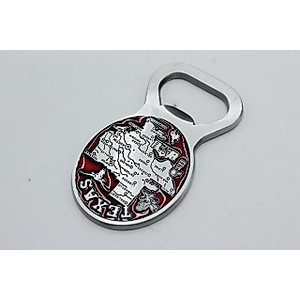 Texas State Map Emblem Icons Beer Bottle Opener