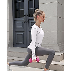 WANAYOU Women's Compression Shirt Dry Fit Long Sleeve Running Athletic T-Shirt Workout Tops (2 Pack(Black+White), X-Large)