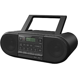 Panasonic RX-D550 Boombox - High Power Portable Stereo AM/FM Radio, Bluetooth, CD, with USB 110-240 Volt (Black)