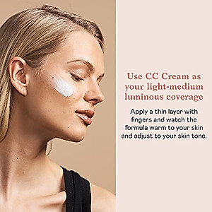 Erborian Color Correcting CC Cream with Centella Asiatica, Fair (Clair) - Light Multi-Purpose Facial Concealer with Illuminating Finish Soothes & Hydrates - SPF Korean Skincare Skin Perfector - 1.5 Oz