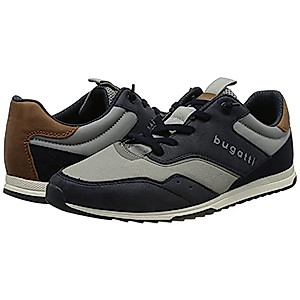 bugatti Men's Sneaker, Dark Blue Grey, 9