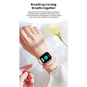 Smart watch, answer/dial phone, 1.83 inch fitness tracker, applicable to Android, IOS, sleep monitoring with blood pressure and blood oxygen, IP68 waterproof, applicable to men and women（Black）