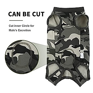 COCHPR Surgery Suit for Dogs Recovery Suit Abdominal Wound Puppy Surgical Clothes Post-Operative Vest Pet After Surgery Wear Substitute (M, Camouflage)