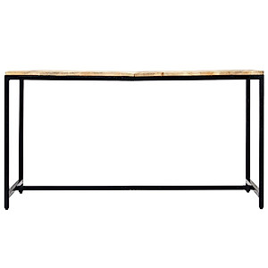 AJSEOYBS Large Dining Table,Industrial Rustic Kitchen Dining Room Table, Dinner Table for Kitchen, Living Room,Dining Table 55.1"x27.6"x29.5" Solid Rough Mango Wood