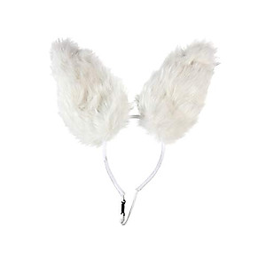 elope White Bendable Adjustable Bunny Ears Plush Costume Headband for adults kids Standard