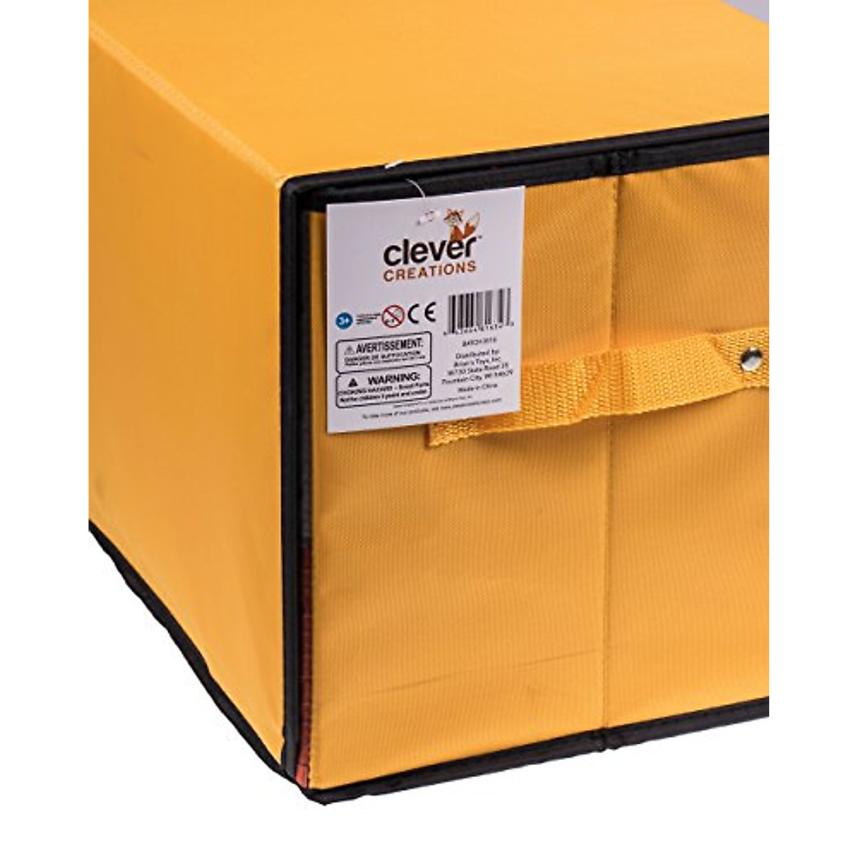 Clever Creations Collapsible Toy Storage Organizer and Play Mat for Kids - Perfect Toy Chest for Organizing Books, Toys, Games, and more - Construction Site Theme